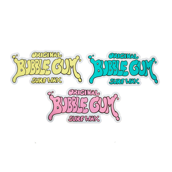 Foam Sticker 3 Pack – Bubble Gum Surf Wax